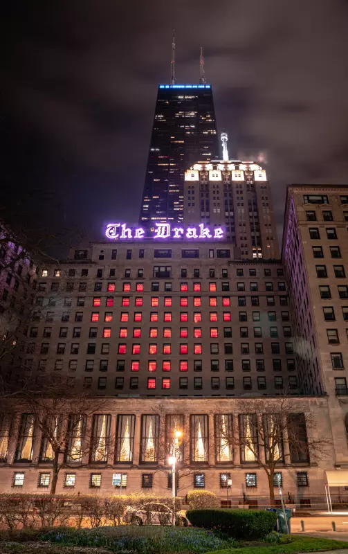 The Woman In Red At The Drake Hotel